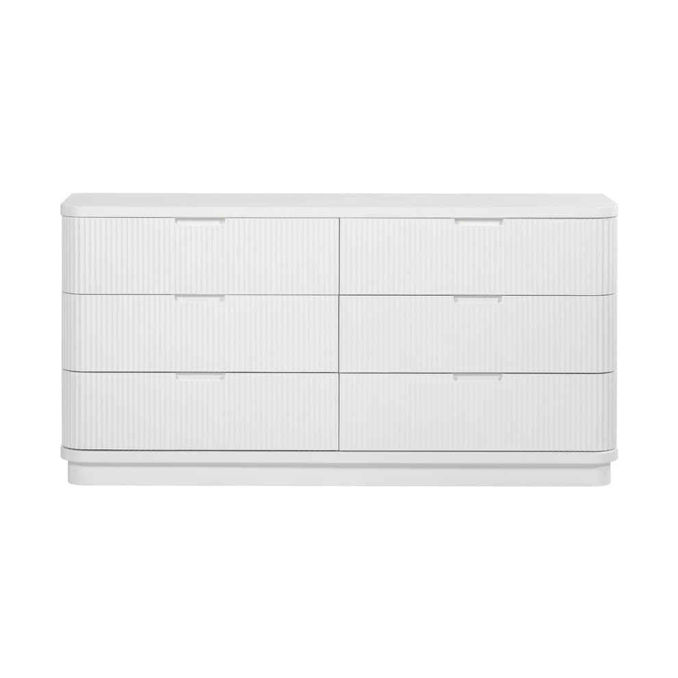 Manna Dresser Fluted Chest of Drawer White – Wowbeds